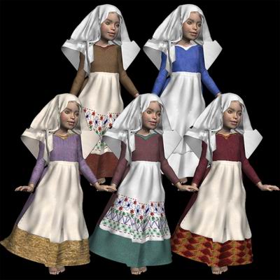 Textures for the Pre-school Peasant - Poser World 3D Figure Club