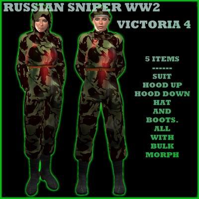 Soviet Sniper for Victoria 4 - Poser World 3D Figure Club