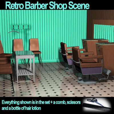 Barbershop-Retro style - Poser World 3D Figure Club