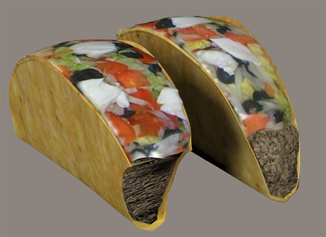Taco Mexican Food Models - Poser World 3D Figure Club