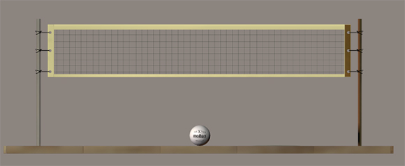 Volleyball Court Model Set - Poser World 3D Figure Club